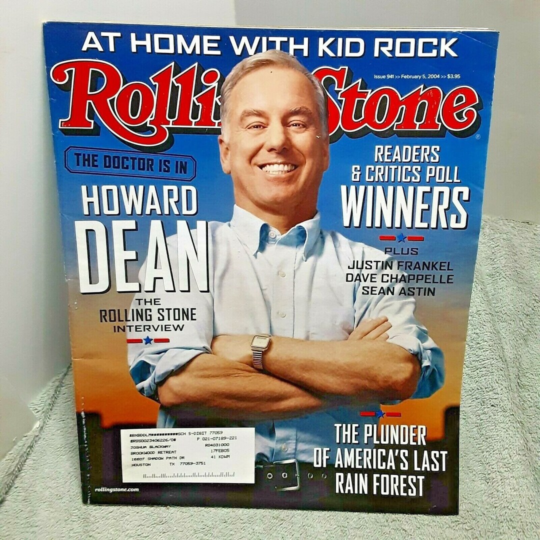 Rolling Stone Magazine February 5 2004 Howard Dean Kid Rock - Etsy