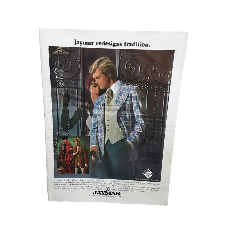 1977 Jaymar Mens Slacks Vests Jackets Original Print Ad 70s - Etsy