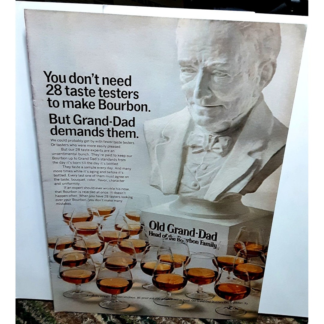 1967 Old Grand Dad Head of the Bourbon Family Ad Vintage Print Ad 60s ...