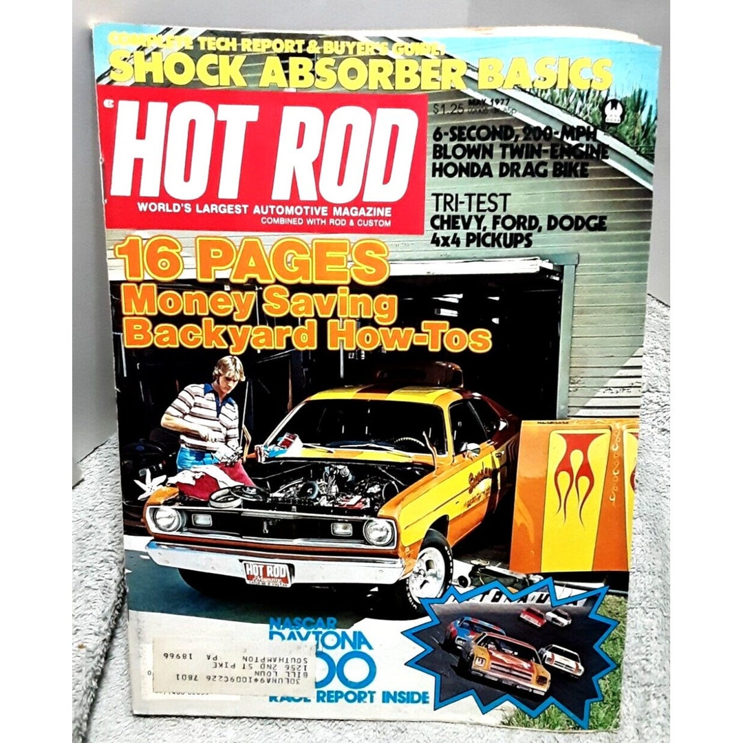 Hot Rod Magazine May 1977 Nascar Daytona 500 Plus Backyard How Tos - Etsy