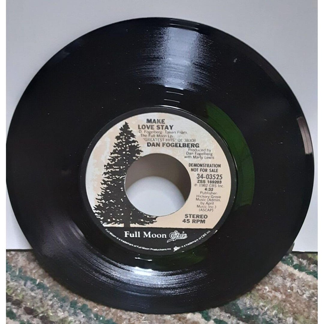 Dan Fogelberg Make Love Stay PROMO 45 Record Full Moon Epic 1982 - Etsy