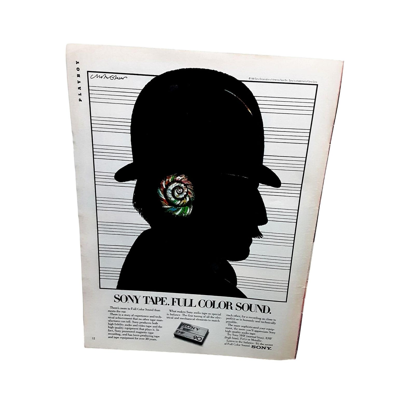 1981 Sony Tape Full Color Sound Original Vintage Print Ad 80s - Etsy