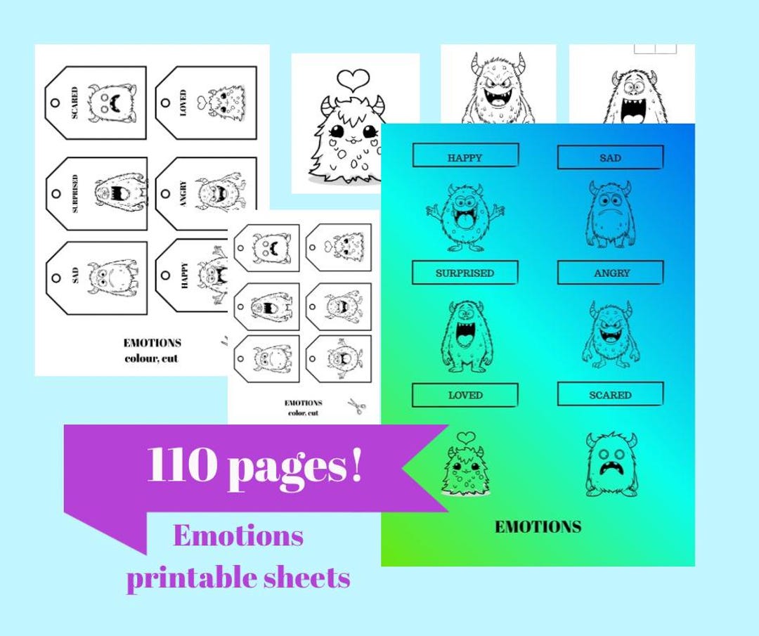 Emotion Flash Cards for Kids. Emotion Cards for Understanding Emotions ...