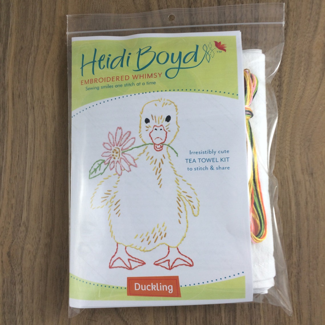 Duck Tea Towel Embroidery Kit Yellow Duckling Duck Sewing - Etsy