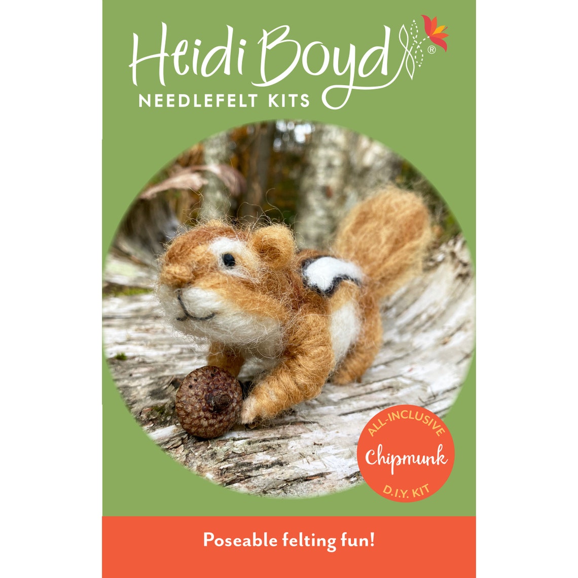 Chipmunk Needle-felt Kit Poseable Chipmunk DIY Kit | Etsy