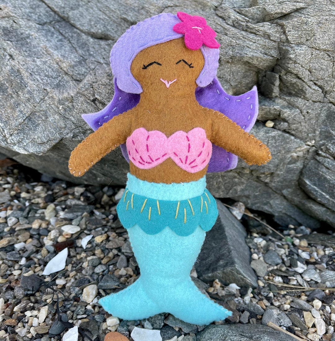 Mermaid Sewing Kit, Felt Mermaid Kit, Felt Doll Kit, Beginner Sewing ...
