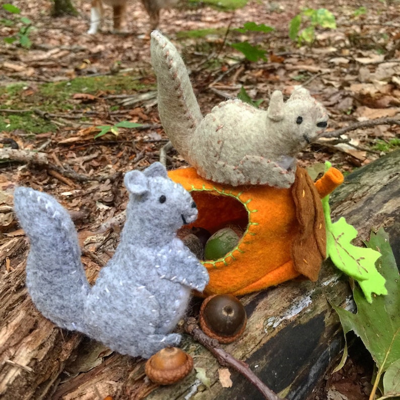 Squirrels Sewing Kit Felt Animal Craft Kit Felt Squirrel - Etsy UK