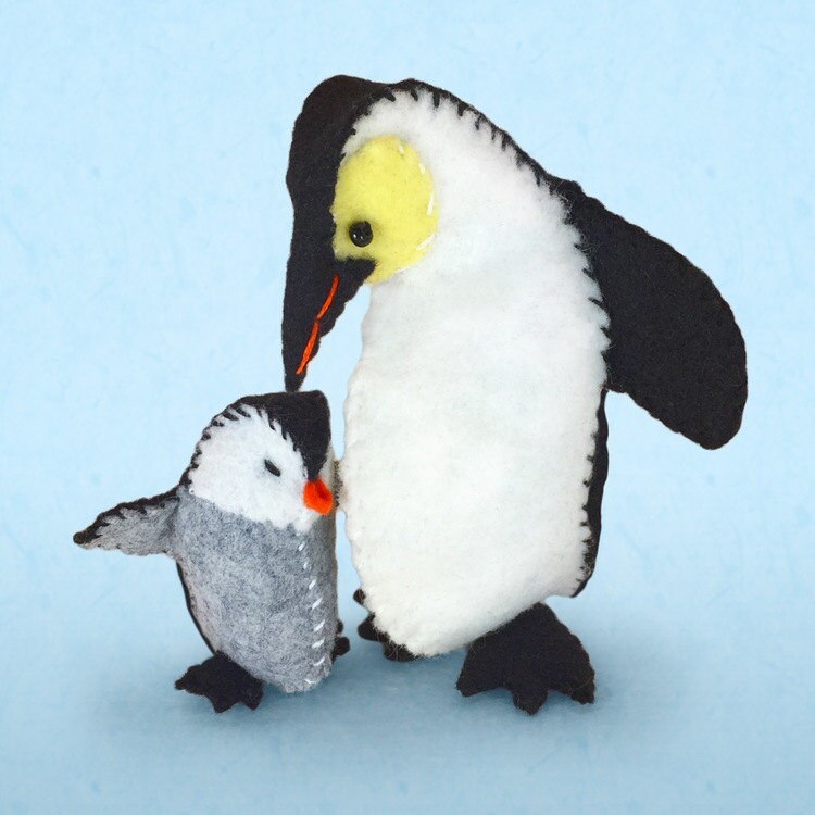 Penguin Sewing Kit, Felt Penguin Ornaments, Felt Animal Craft Kit ...
