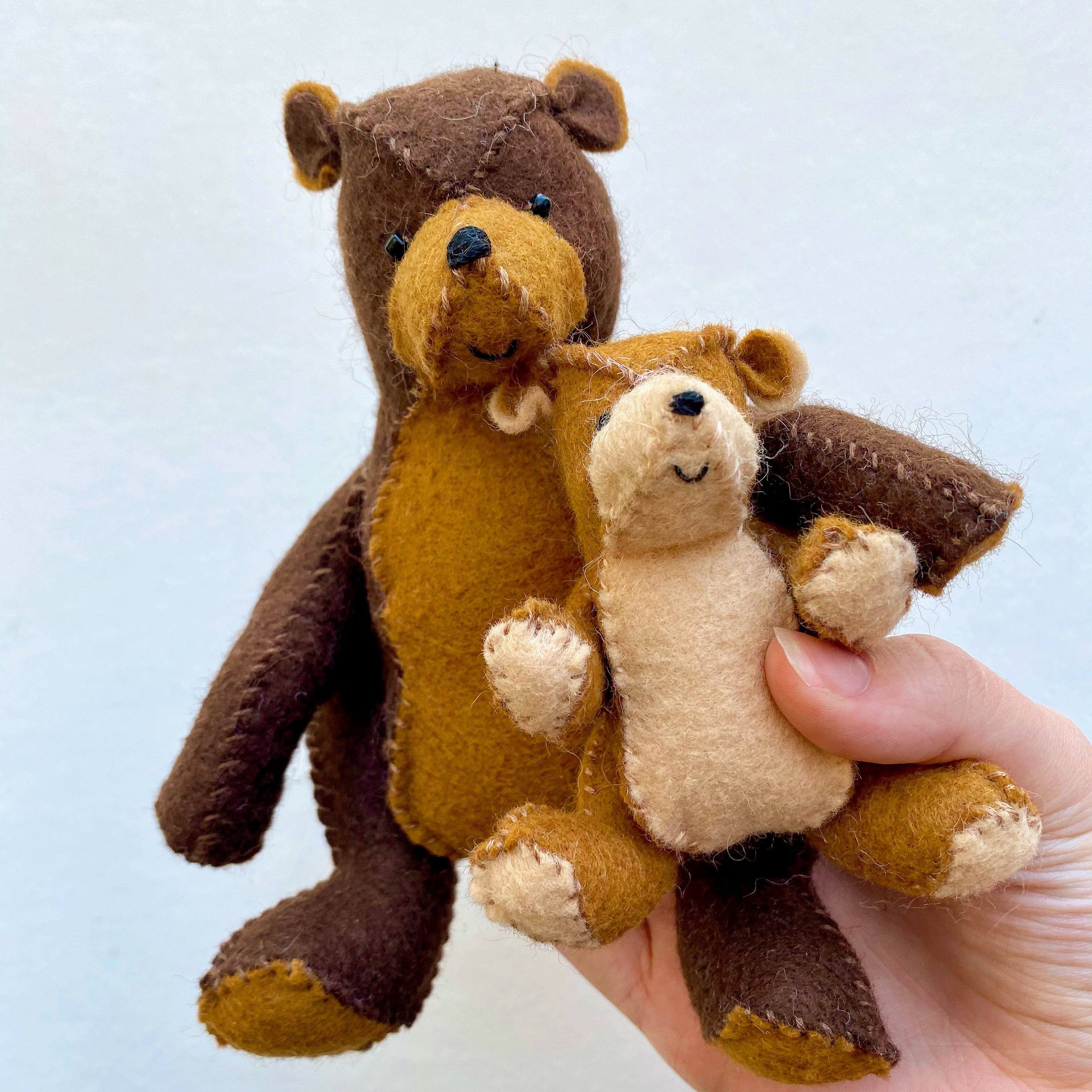 Bears Sewing Kit Felt Bear Craft Kit Brown Bear Bear Cub - Etsy