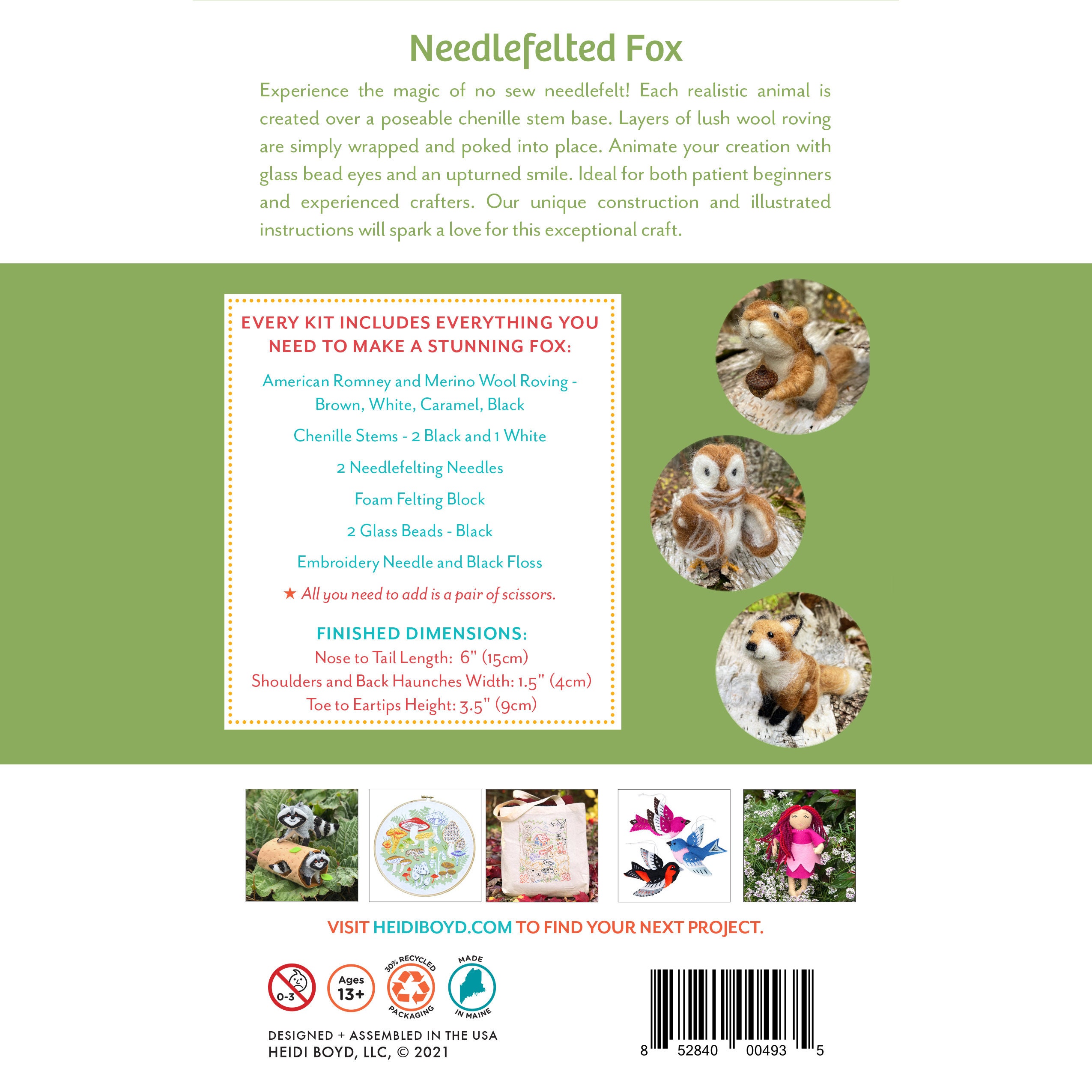 Owl Needle-felt Kit Poseable Owl DIY Owl Kit Barred Owl | Etsy