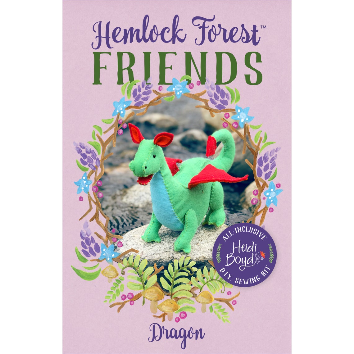 Dragon Sewing Kit, Dragon Craft Kit, Felt Dragon, Dragon Ornament ...