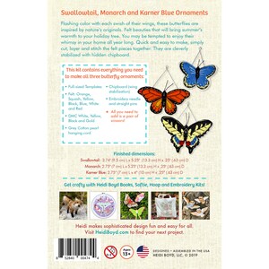 Swallowtail, Monarch and Karner Blue Ornaments, Butterfly Ornament Kit ...