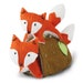 Foxes Sewing Kit, Felt Fox Craft Kit, Orange Foxes With Tree House, Fox ...