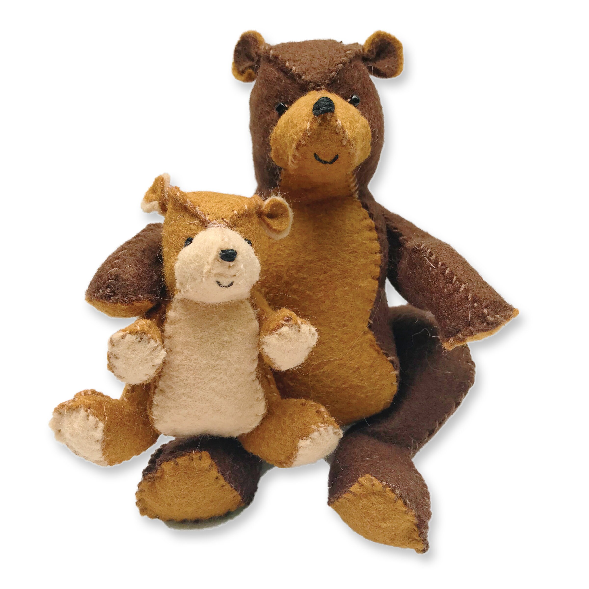 Bears Sewing Kit Felt Bear Craft Kit Brown Bear Bear Cub - Etsy