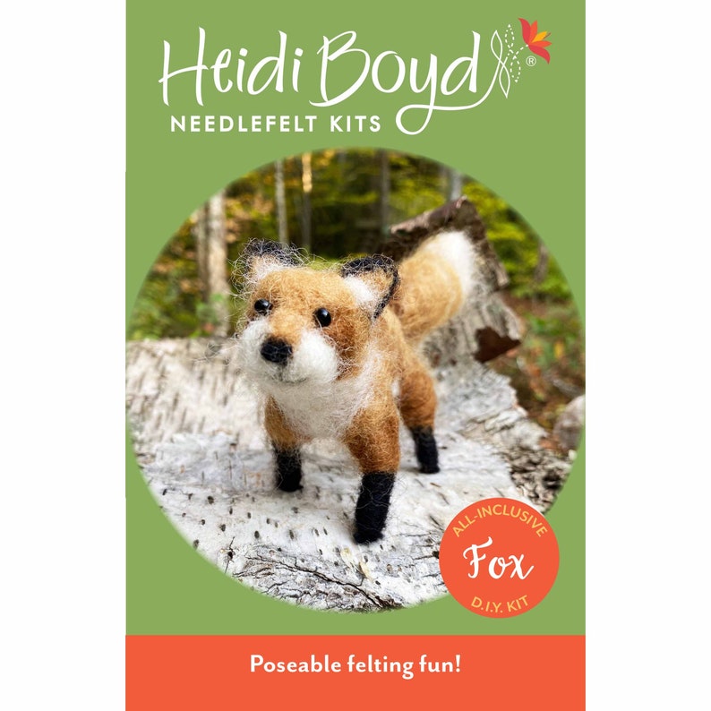 Fox Needle-felt Kit, Poseable Fox, DIY Kit, Brown Fox, Needle-felting ...