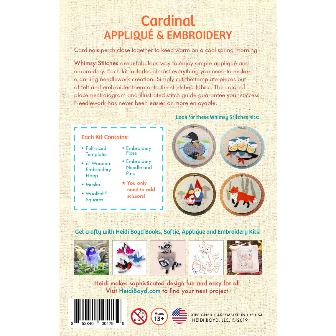 Cardinal Embroidery Kit Cardinal Embroidery Cardinal Wall - Etsy