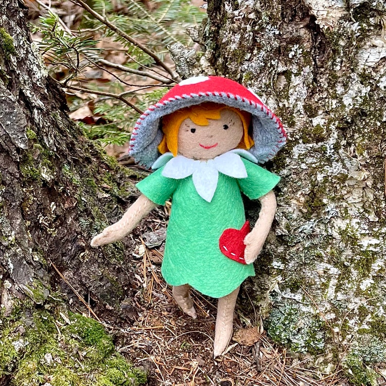 Mushroom Sprite Doll Mushroom Doll Kit Felt Doll Kit - Etsy