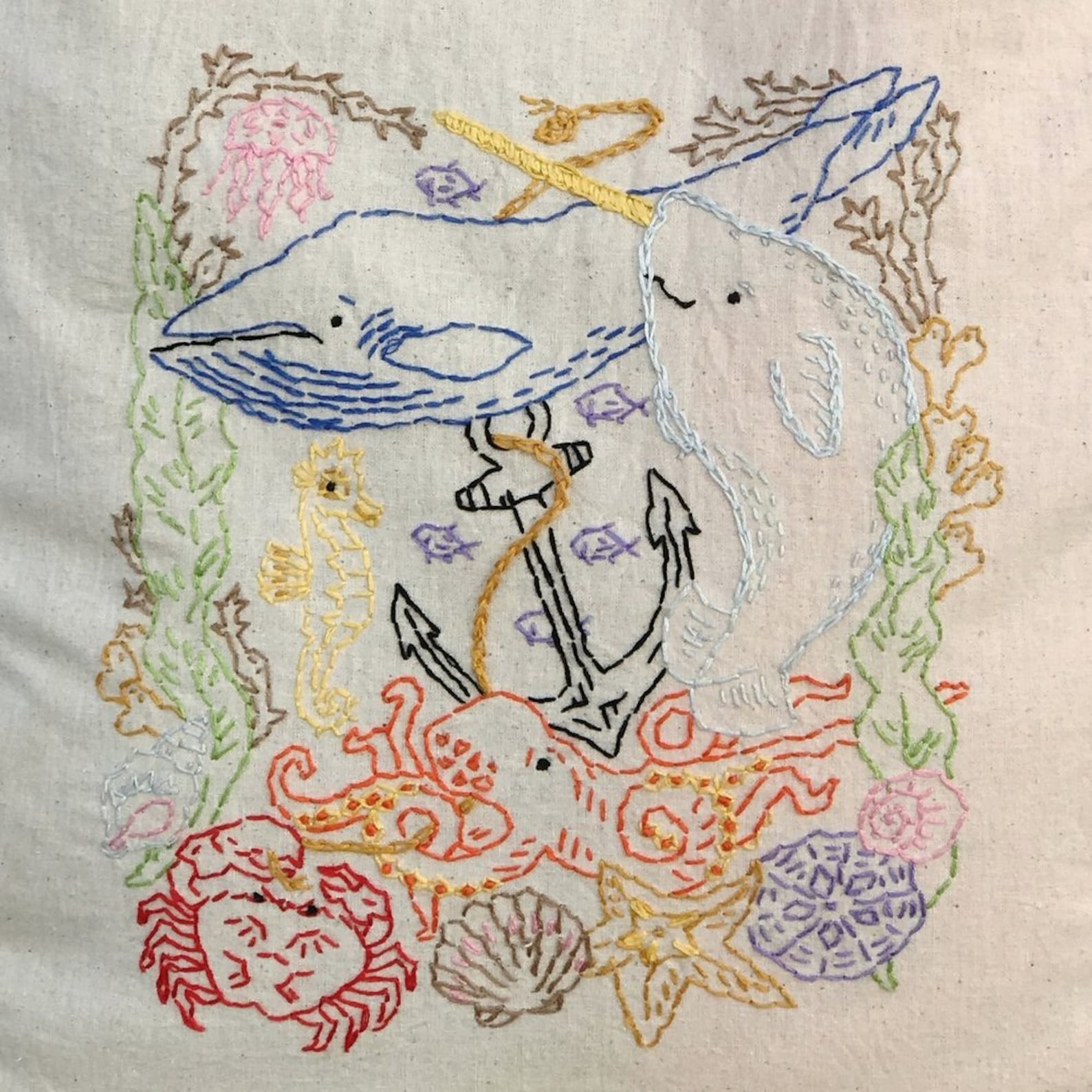 Embroidery PDF, Under the Sea Embroidery, Beginner Embroidery, DIY ...