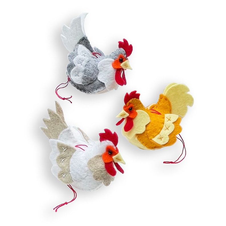 Chicken PDF Pattern Rooster Hen and Chick Sewing Pattern - Etsy