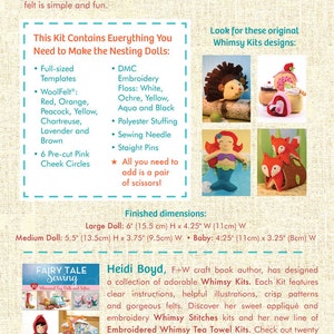 Matryoshka Dolls Sewing Kit, Felt Nesting Doll Kit, Felt Doll Kit ...