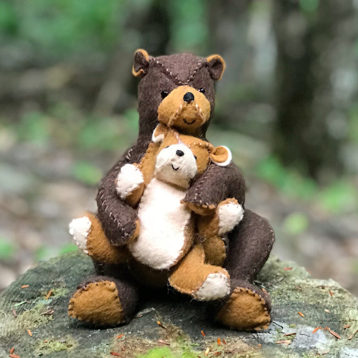 Bears Sewing Kit Felt Bear Craft Kit Brown Bear Bear Cub - Etsy
