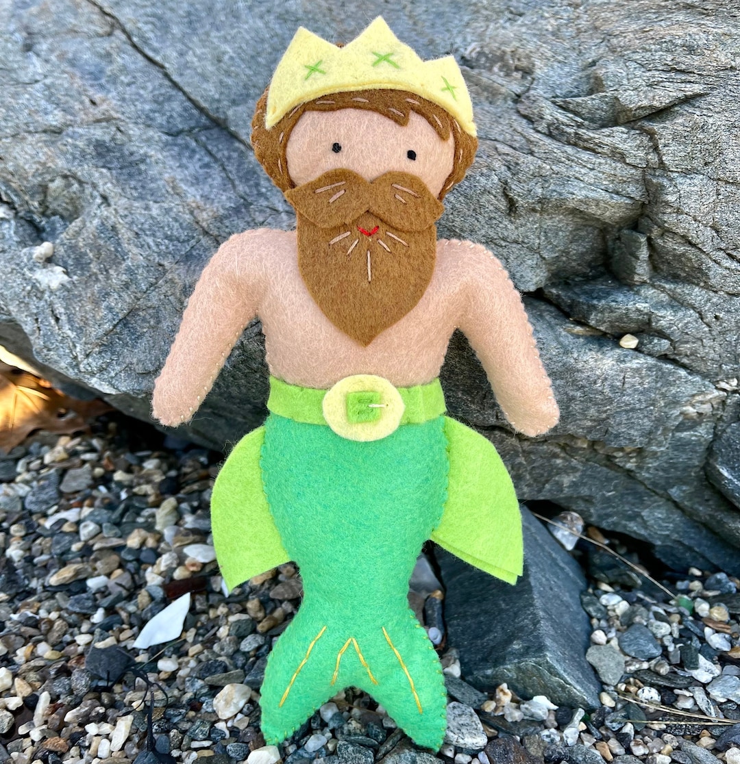 Merman Sewing Kit, Felt Merman Kit, Merman Doll, Beginner Sewing Kit ...