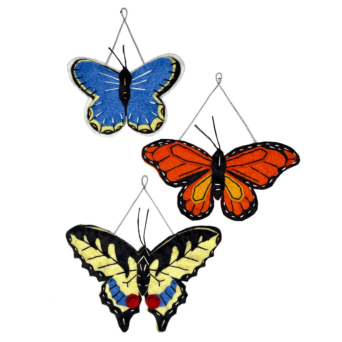 Swallowtail, Monarch and Karner Blue Ornaments, Butterfly Ornament Kit ...