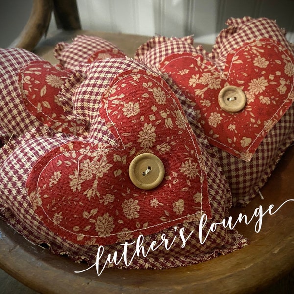 Primitive Hearts - Etsy