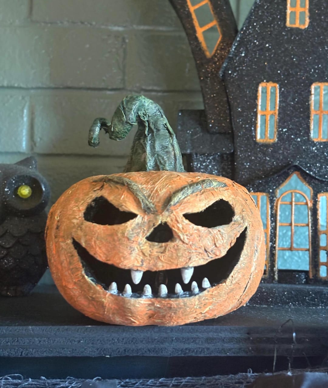 Vampire Jack O Lantern (light Up) Halloween Pumpkin - Etsy
