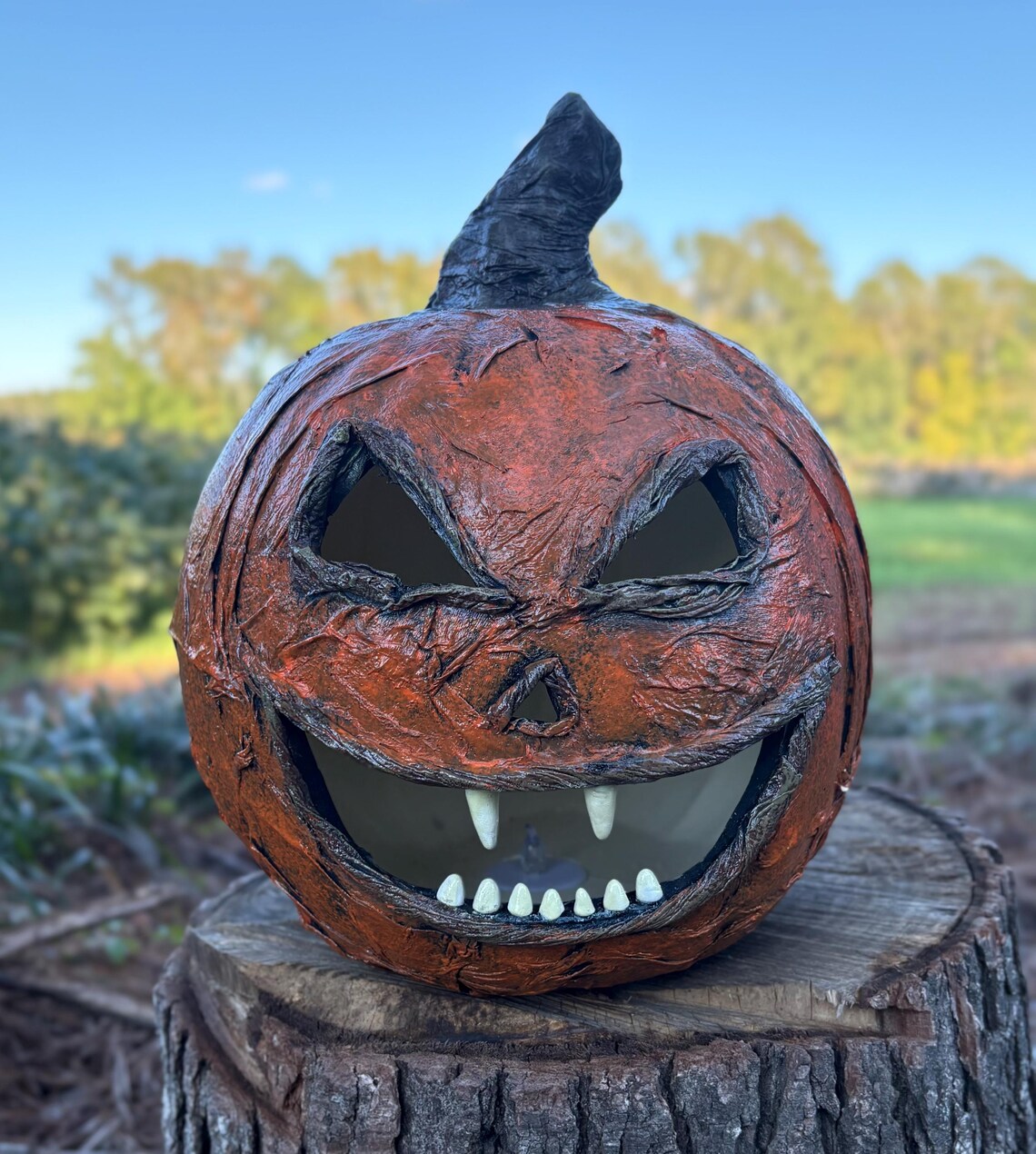 Vampire Jack O’ Lantern 9” – Handmade Halloween Horror Decoration - Etsy