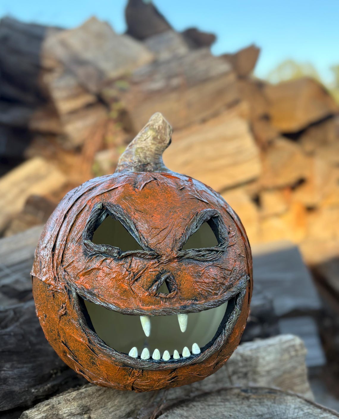 Vampire Jack O’ Lantern 9” – Handmade Halloween Horror Decoration - Etsy