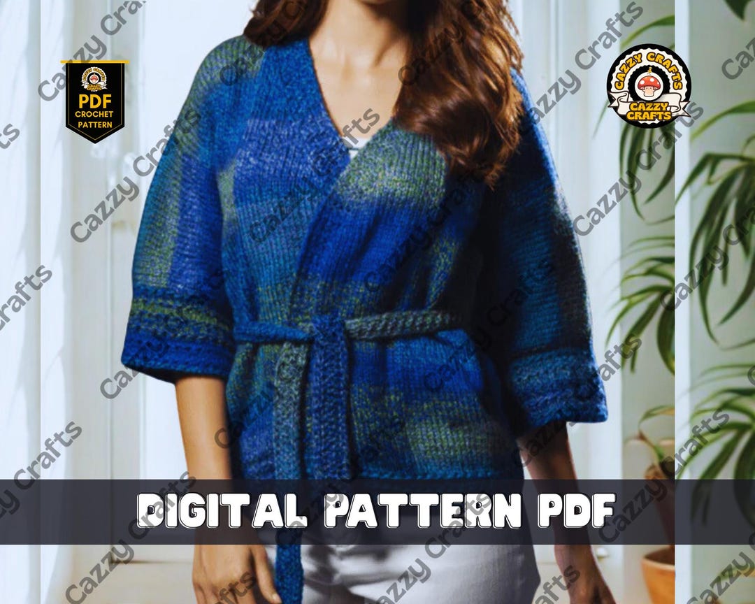 Downtown Cardigan Knitting Pattern PDF: Modern Garter Stitch Design ...
