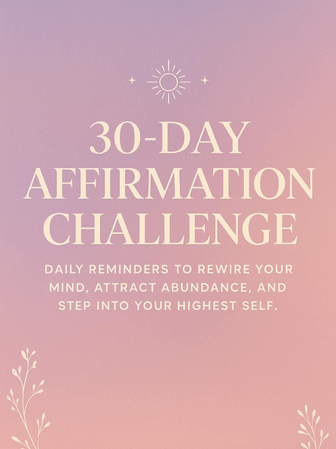 30-day Affirmation Cards | Printable Manifestation Deck | Digital Self ...