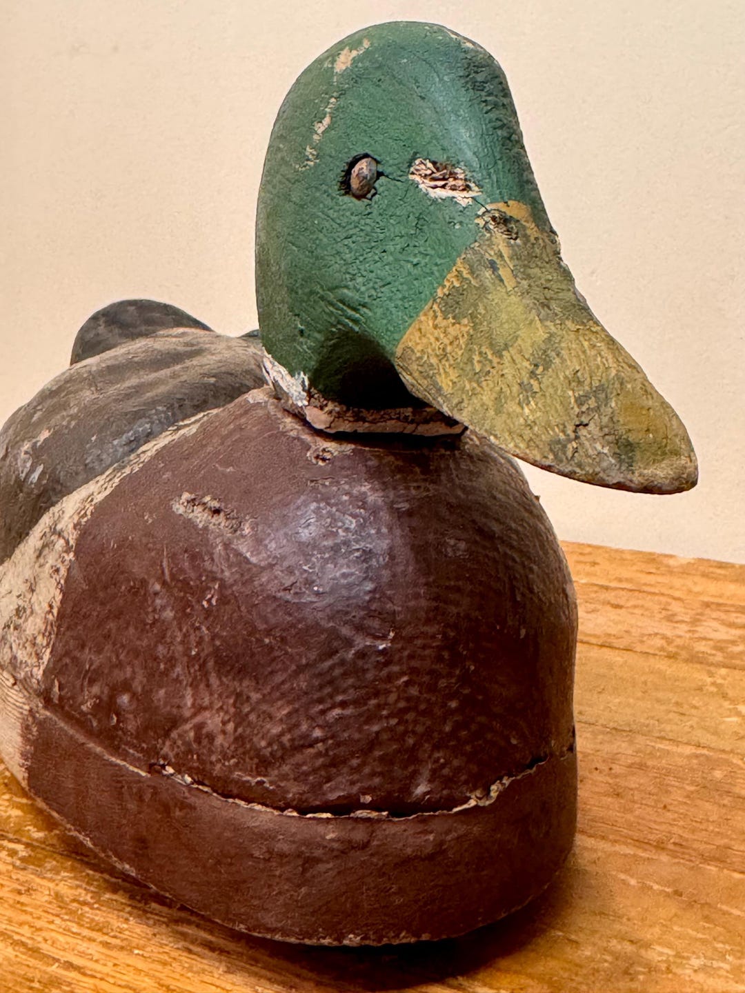 Antique Midwest Mallard Drake Duck Decoy From Minnesota | Cork Body ...