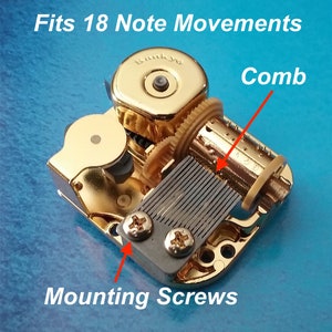 Comb an 18 Note Music Box Movement Steel Harp for a Musical - Etsy