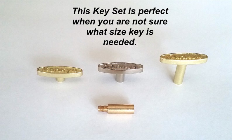 Music Box Winding Key Set, 3 Assorted Sizes and Key Extender - 1/4 1/2 ...