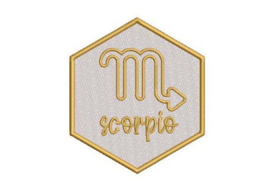 Scorpio Zodiac Embroidery Design | Horoscope Sign Applique File ...