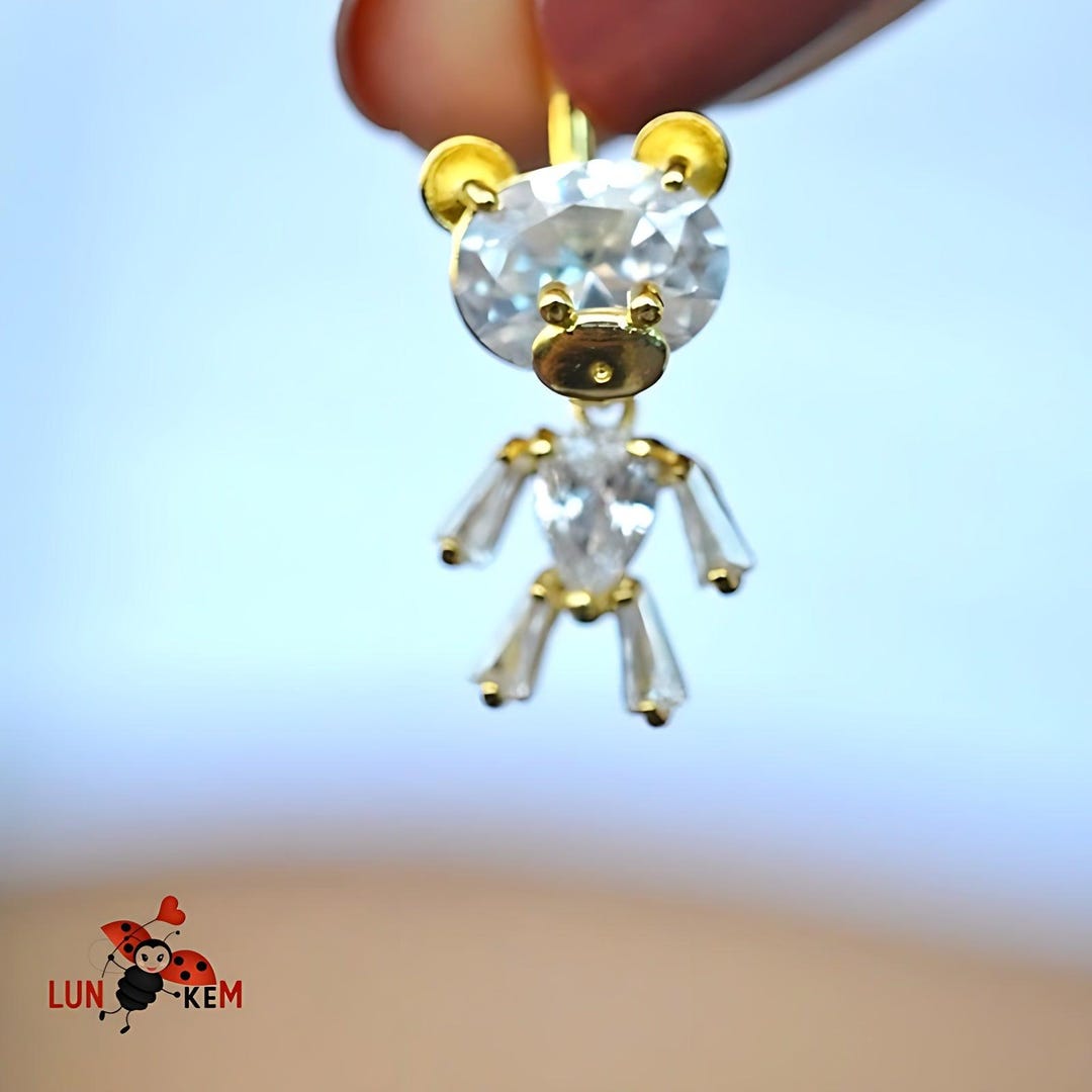 Teddy Bear Belly Button Ring, Navel Piercing, Belly Button Piercing ...