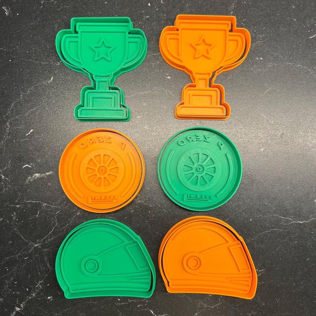 Formula 1 Cookie Cutters | F1 | Race | Trophy, Helmet & Tire | Racing ...