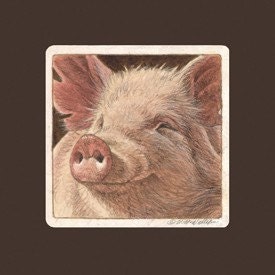 Pig Matted/signed Giclee Print - Etsy