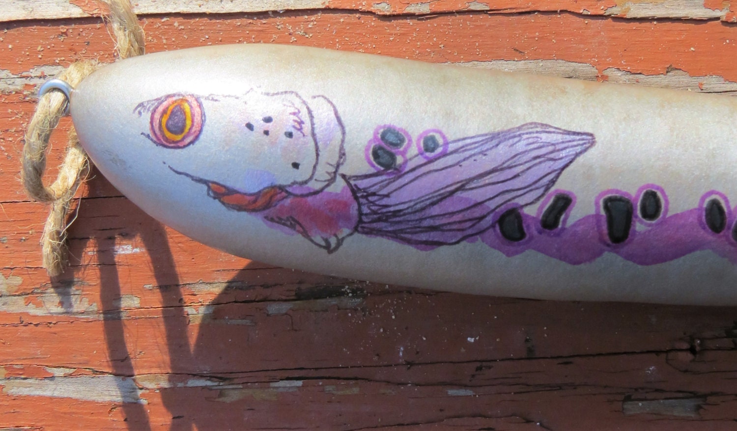 Hand Painted Gourd Fishing Lure - Etsy