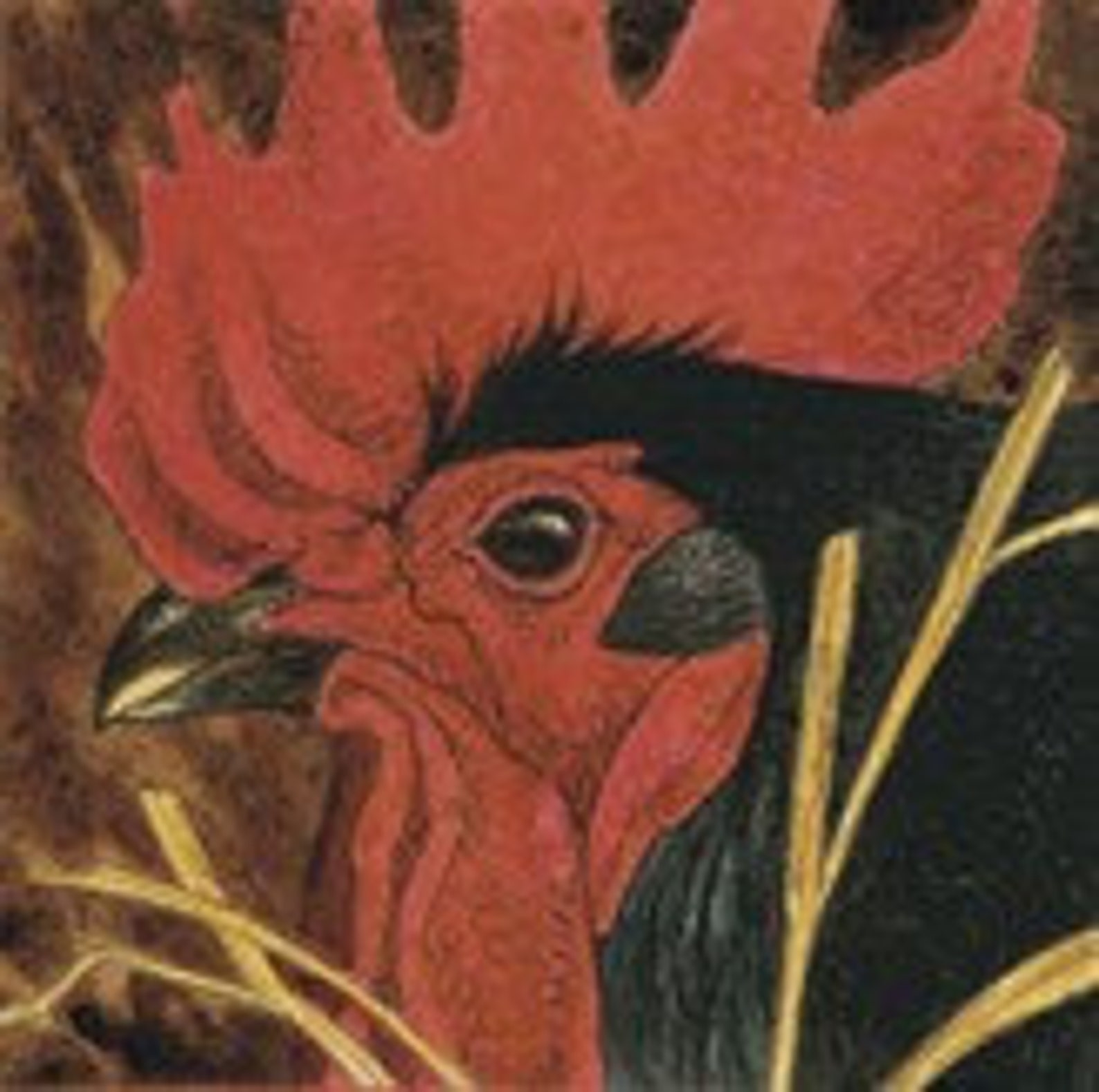 Black Rooster Matted/signed Giclee Print - Etsy