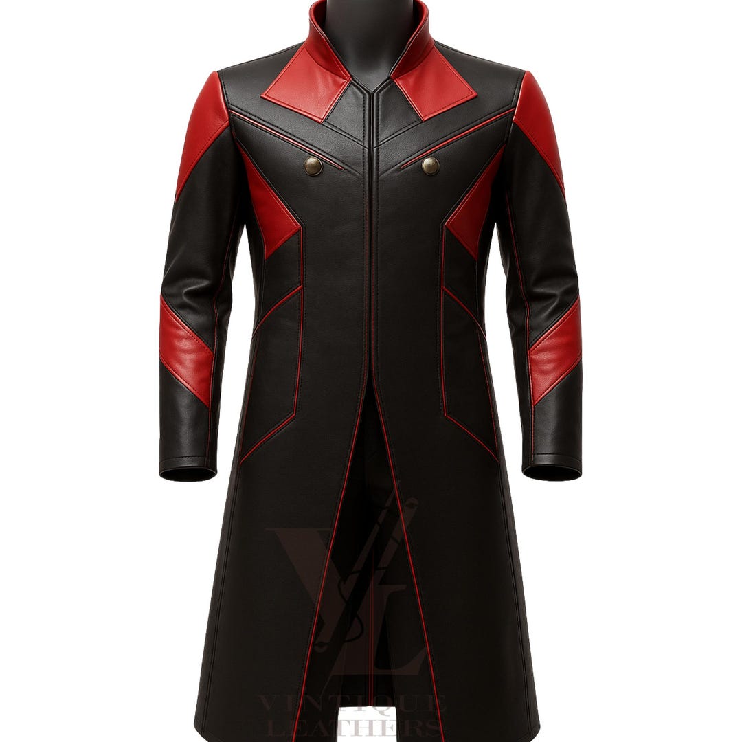 Sonic Dr. Eggman Cosplay Coat – Leather Red & Black Tailcoat, Jim ...