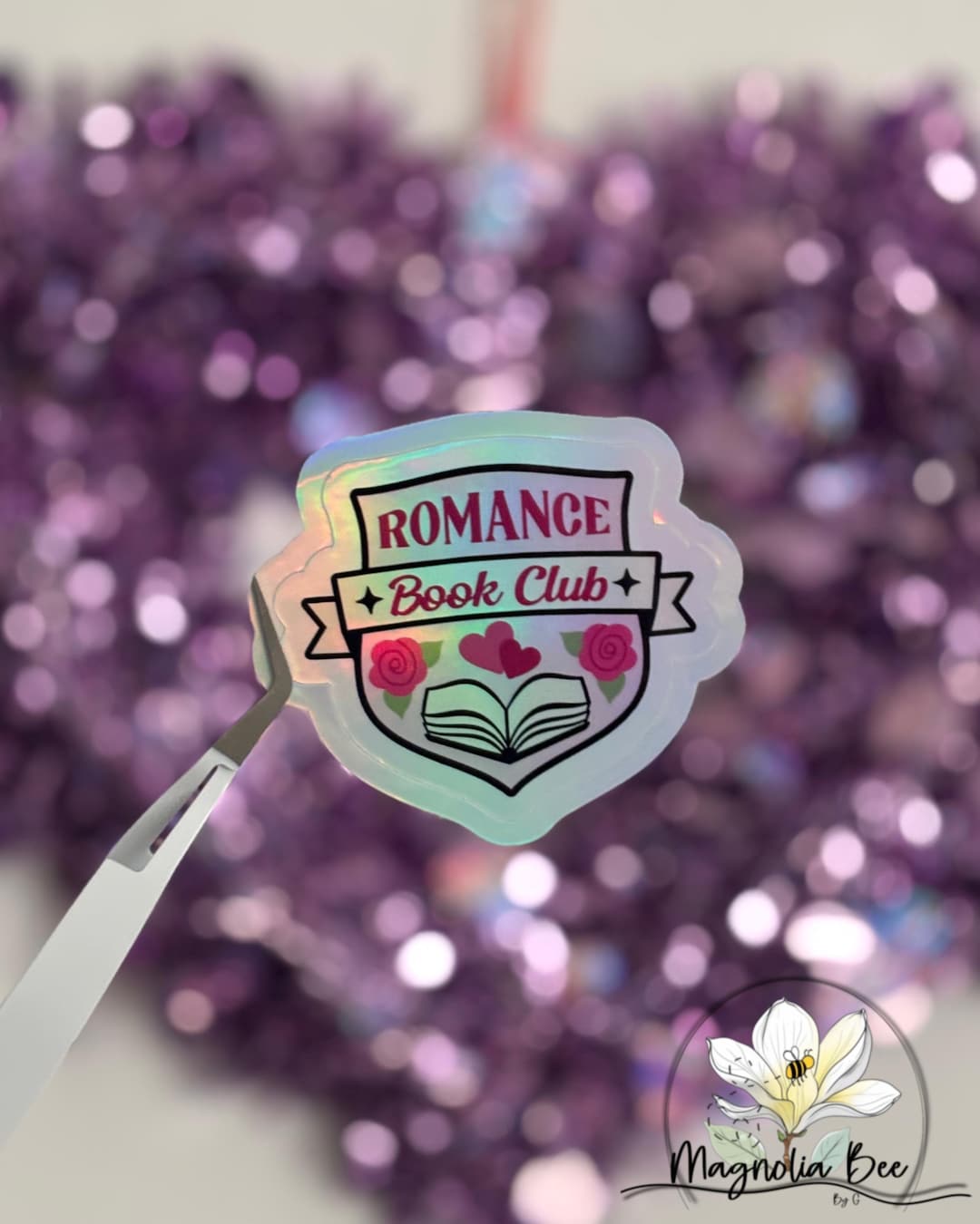 Romance Book Club Sticker | Spicy Romance Reader Badge| Booktok Gift ...