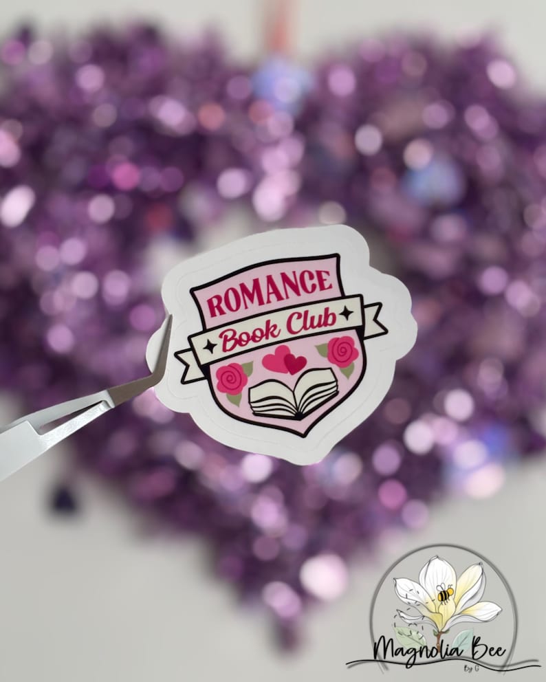 Romance Book Club Sticker | Spicy Romance Reader Badge| Booktok Gift ...