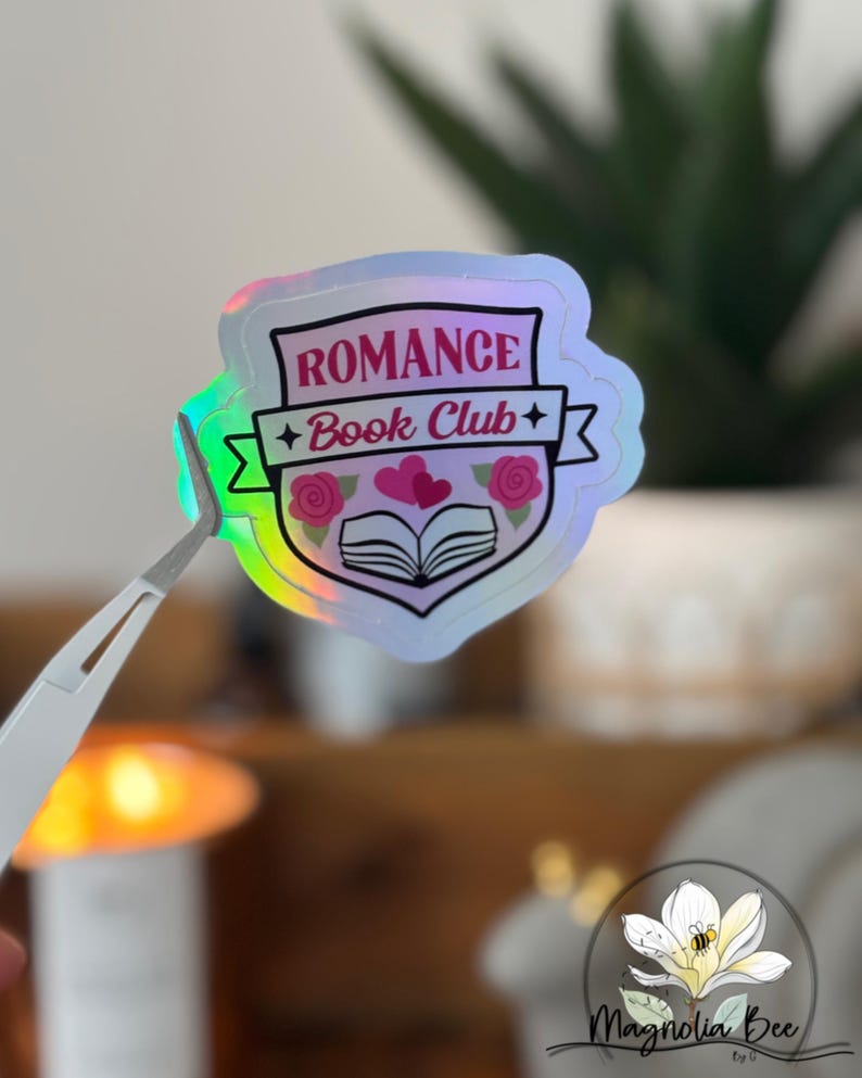 Romance Book Club Sticker | Spicy Romance Reader Badge| Booktok Gift ...