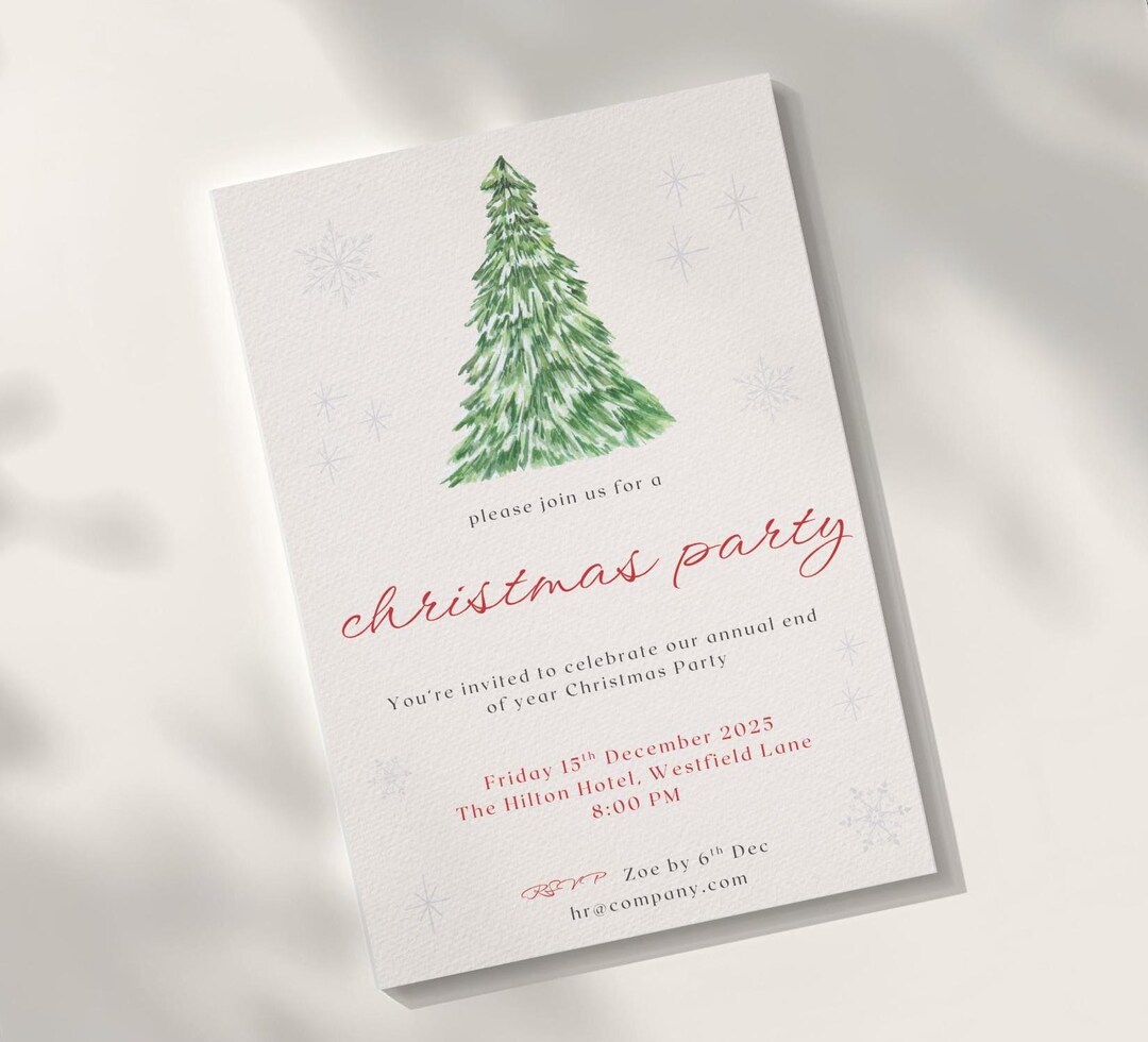 Office Christmas Party Invitation | Corporate Holiday E-invite ...