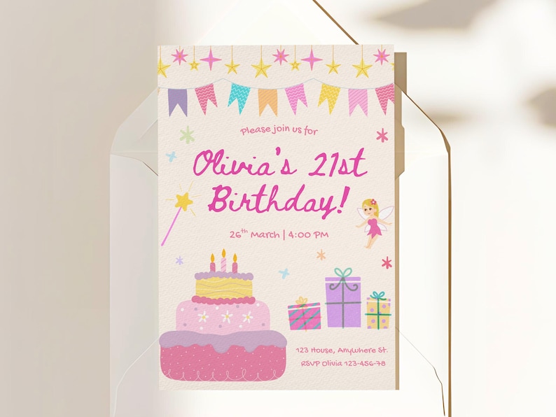 Fancy Nancy Invitation | Canva Edit | Evite & Printable 5x7 | Pink ...