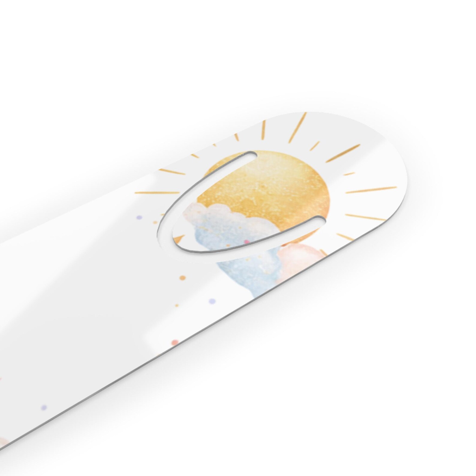 Sunrise Rainbow Bookmark | Sun, Clouds, Pastel Rainbow, Stars - Etsy