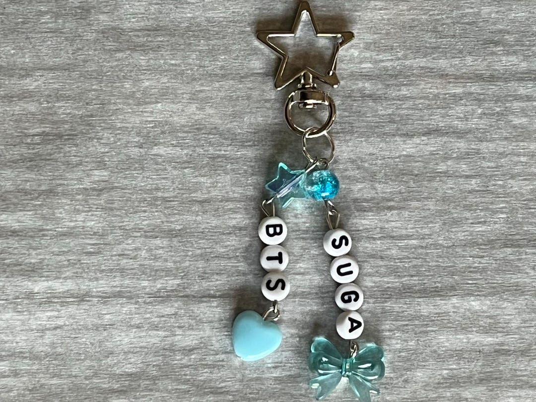 Suga From BTS Inspired Blue Keychain - Etsy